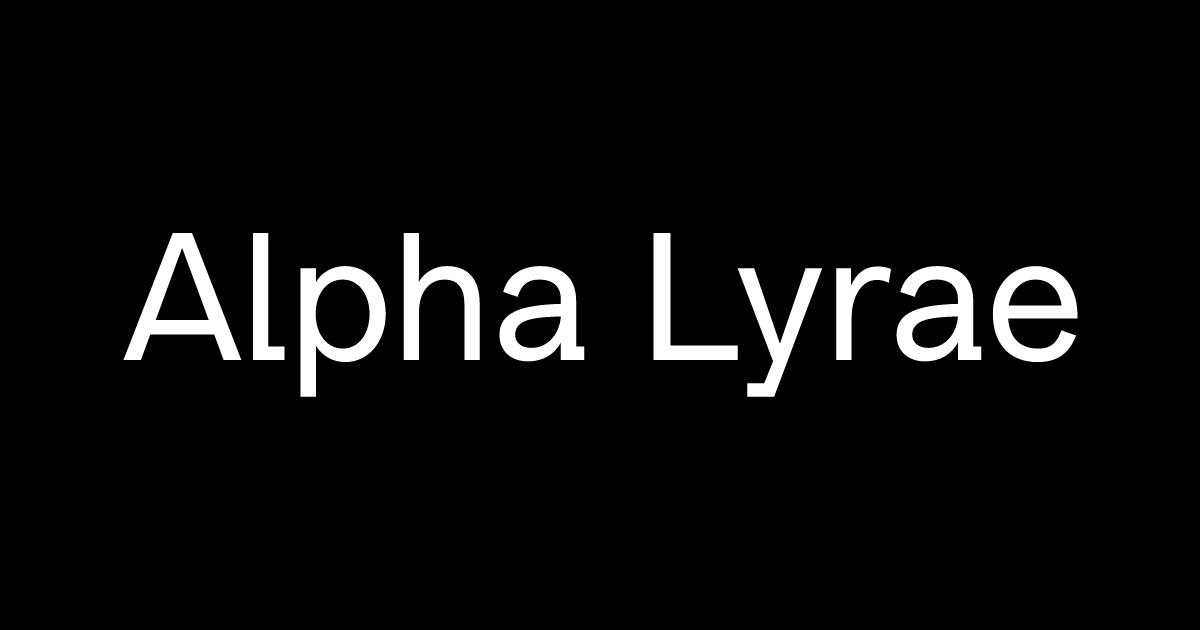 Alpha Lyrae Free Font