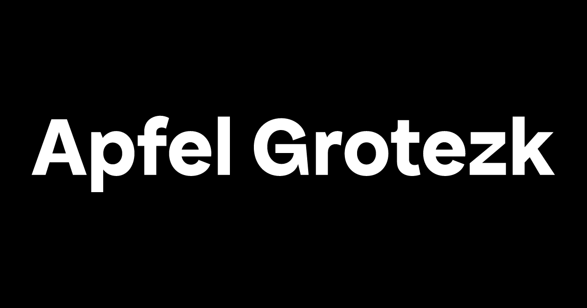 Apfel Grotezk Free Font