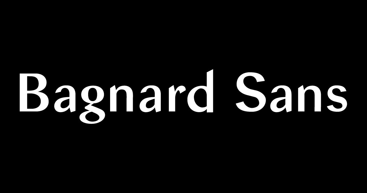 Bagnard Sans Free Font