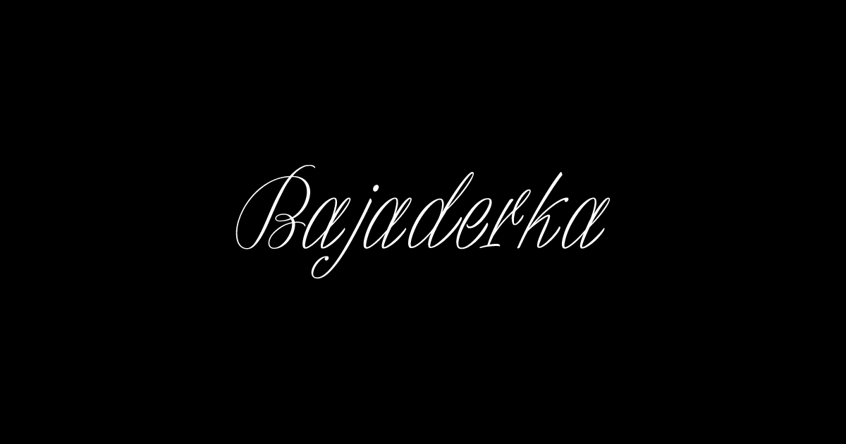 Bajaderka Free Font