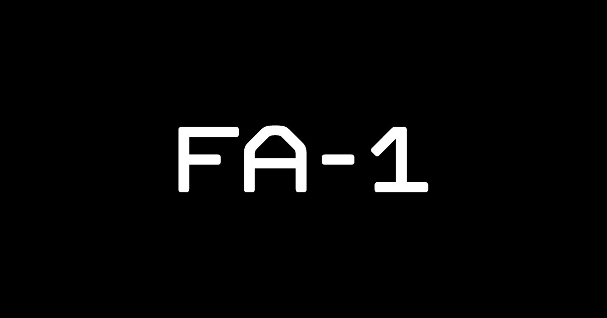 FA-1 Free Font