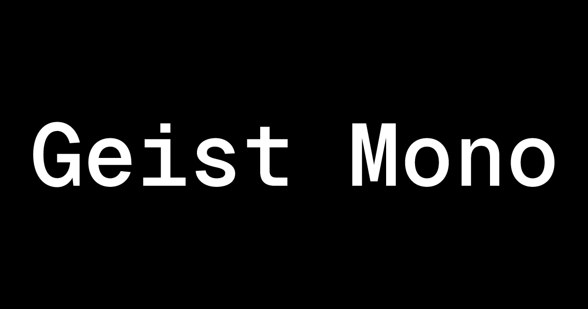 Geist Mono Free Font