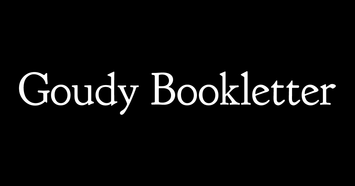 Goudy Bookletter Free Font