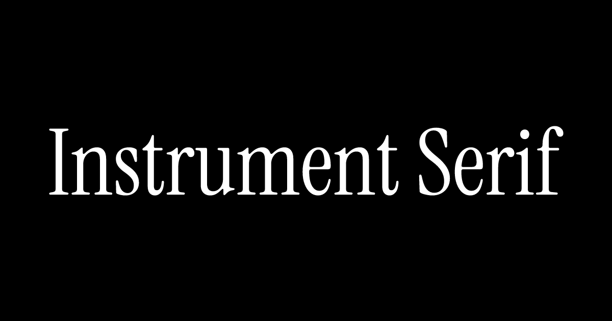 Instrument Serif Free Font