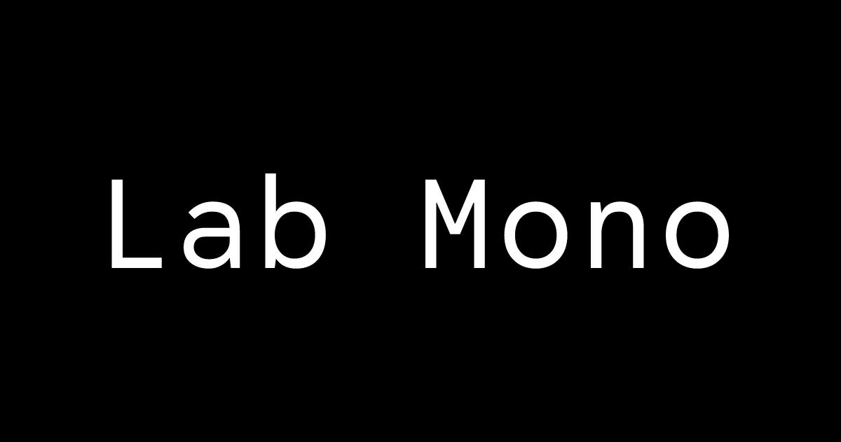 Lab Mono Free Font