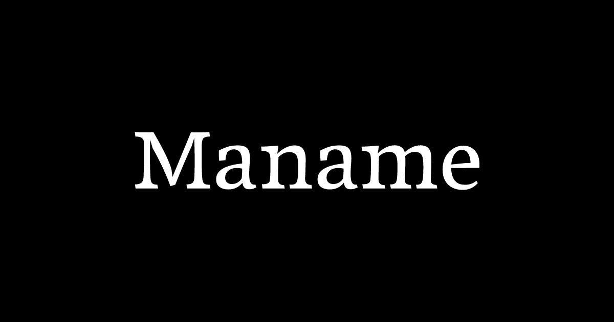 Maname Free Font