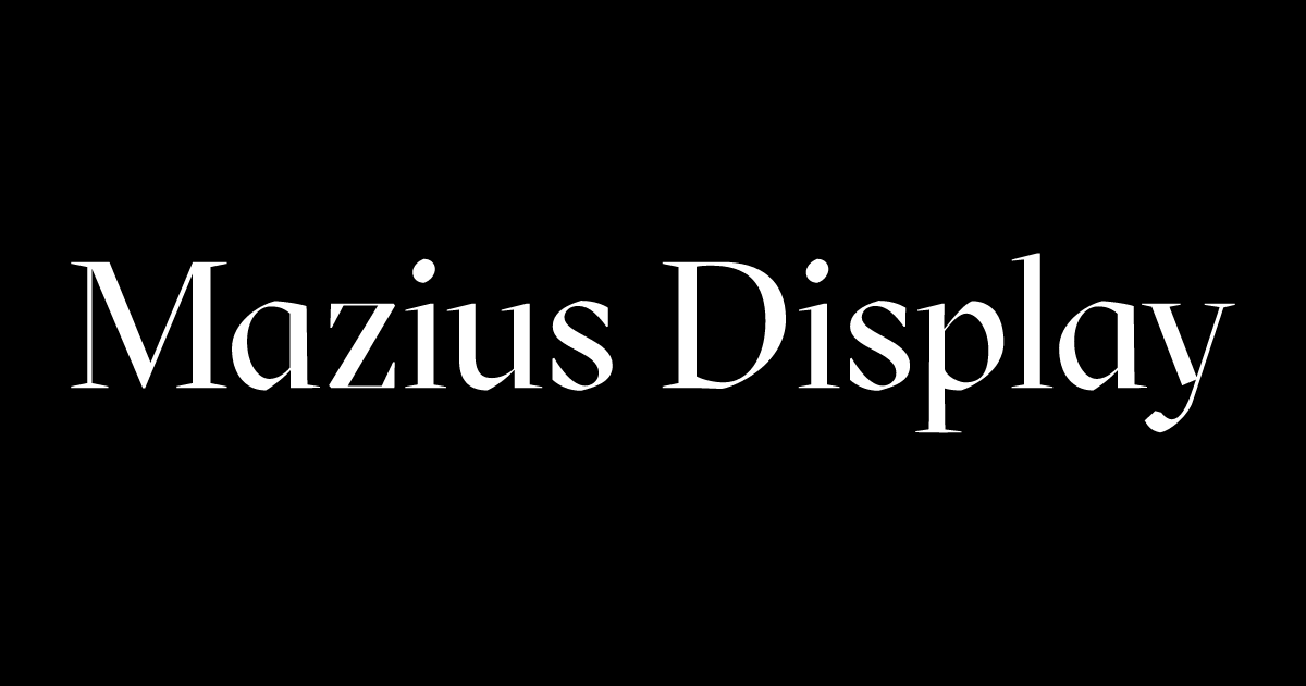Mazius Display Free Font