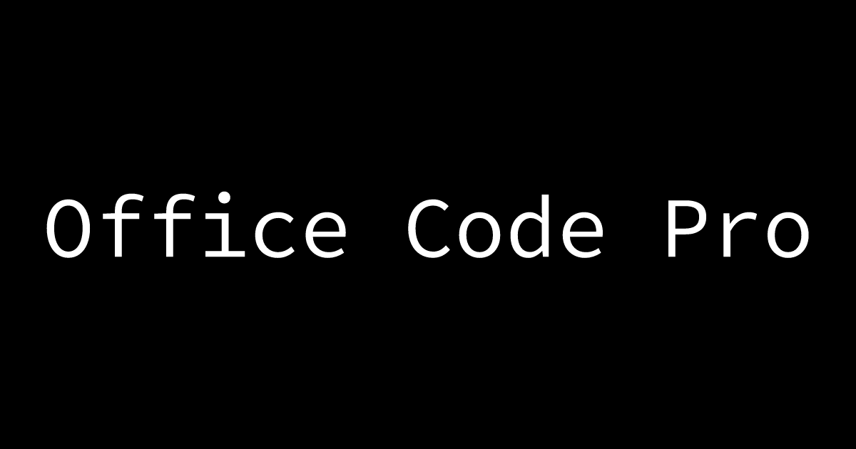 Office Code Pro Free Font