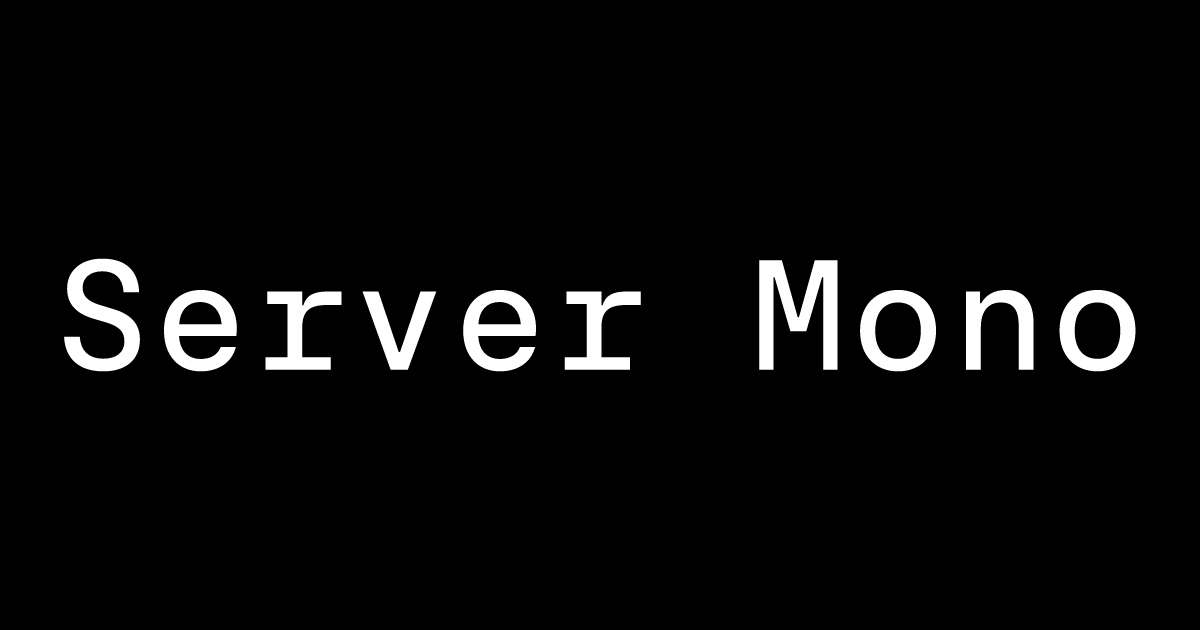 Server Mono Free Font