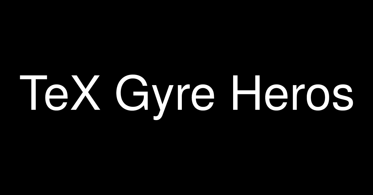 TeX Gyre Heros Free Font
