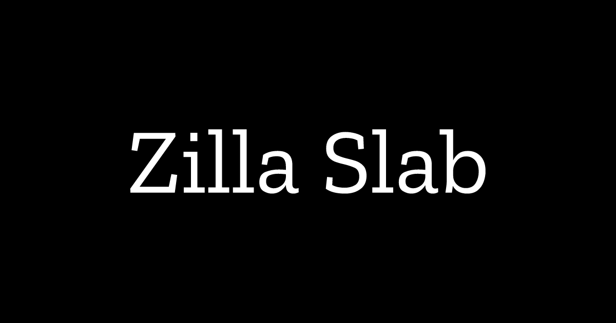 Zilla Slab Free Font